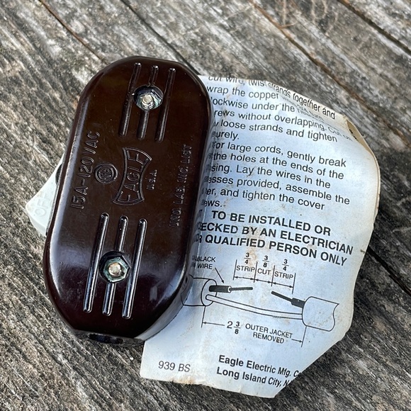 Eagle | Other | Vintage Eagle Feed Through Bakelite Inline Cord Onoff ...